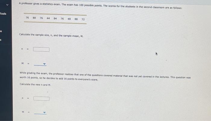 Solved A professor gives a statistics exam. The exam has 100 | Chegg.com
