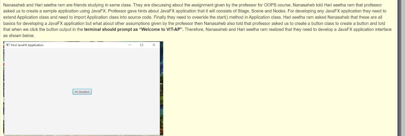 Solved asked us to create a sample application using JavaFX. | Chegg.com