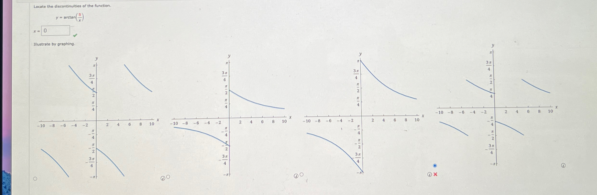 Solved Locate the discontinuities of the | Chegg.com