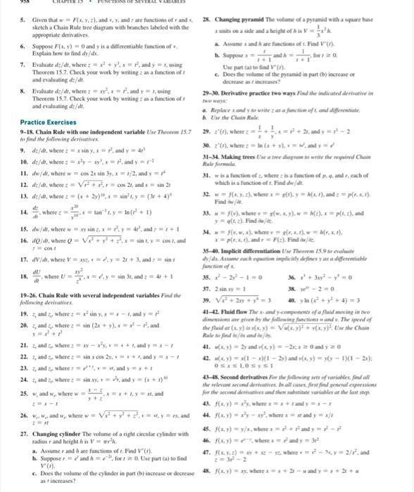 Solved sketeh a Chain Rule tree thagram with hranches | Chegg.com