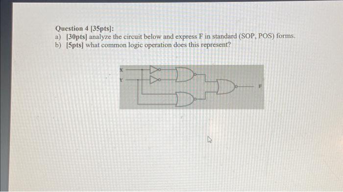 Solved Question 4 [35pts]: a) [30pts] analyze the circuit | Chegg.com