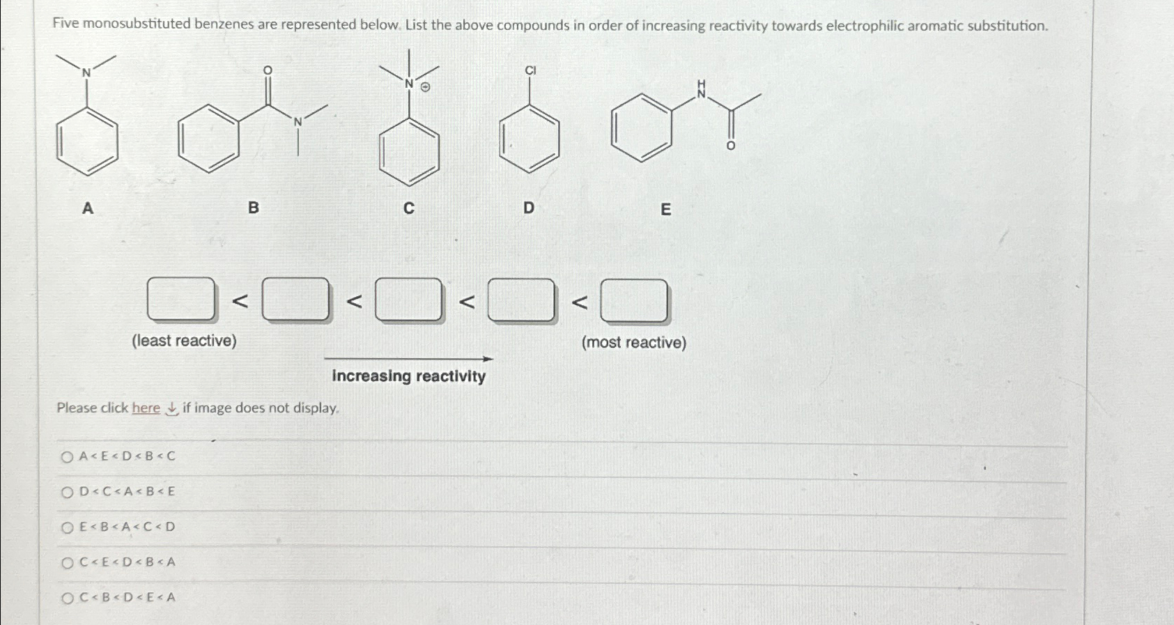 Solved Five monosubstituted benzenes are represented below. | Chegg.com