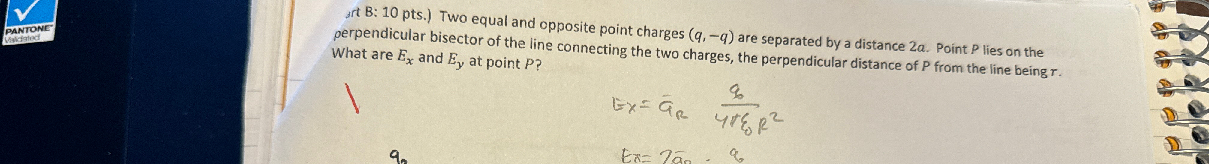 Solved Two equal and opposite point charges (q,-q) ﻿are | Chegg.com