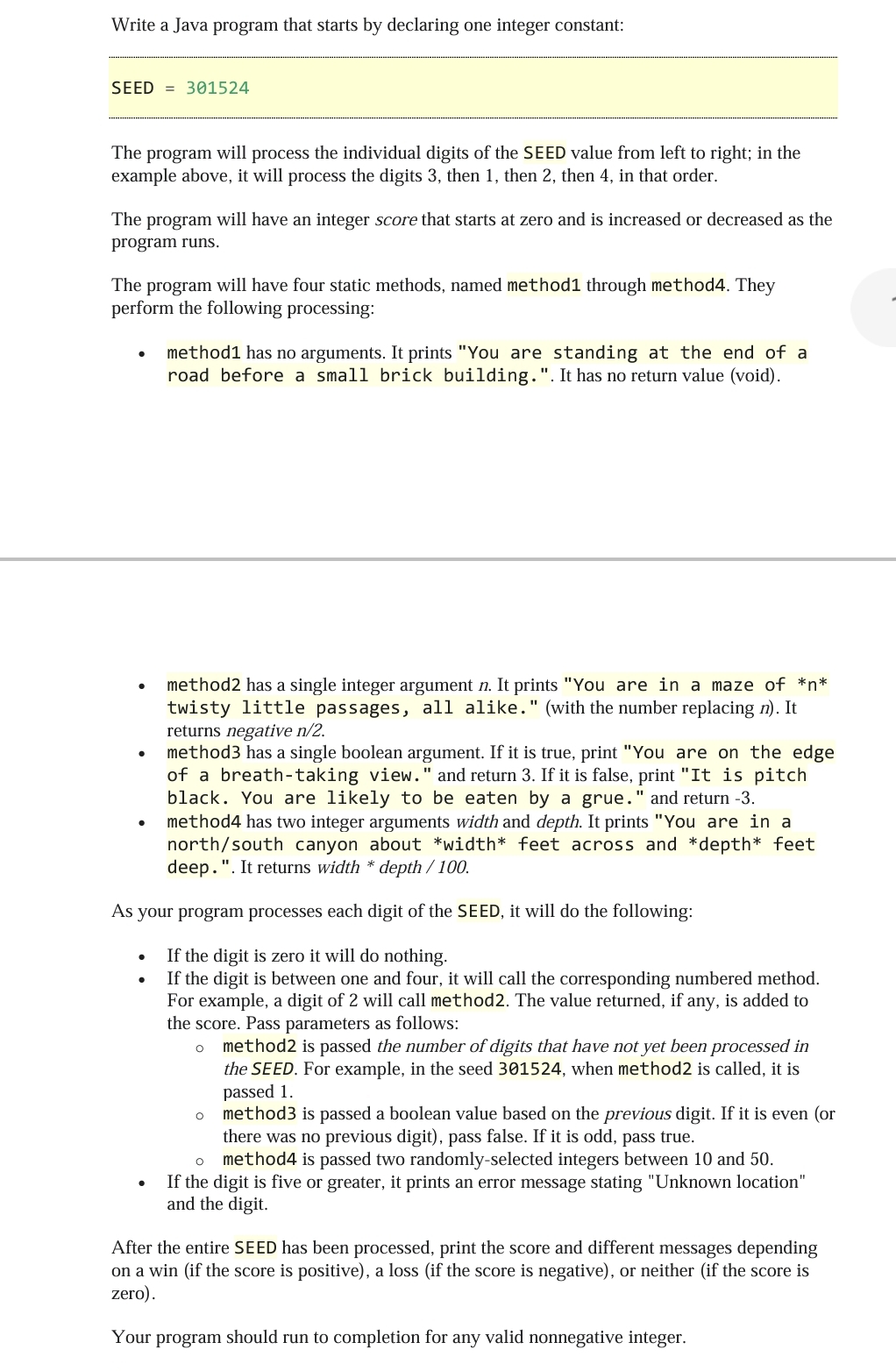 Solved Write A Java Program That Starts By Declaring One 5822