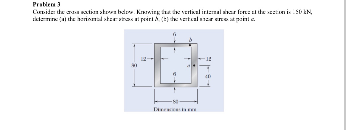 Solved Problem 3Consider the cross section shown below. | Chegg.com