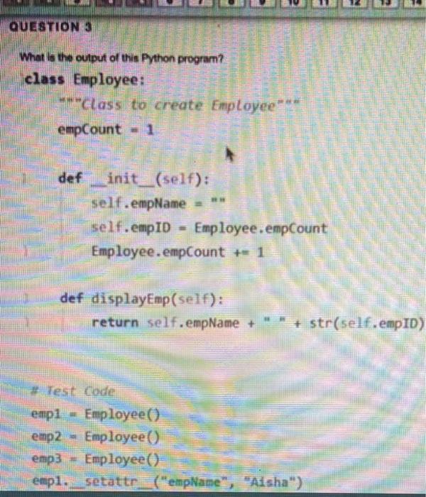 Solved What is the output of the following Python program? | Chegg.com