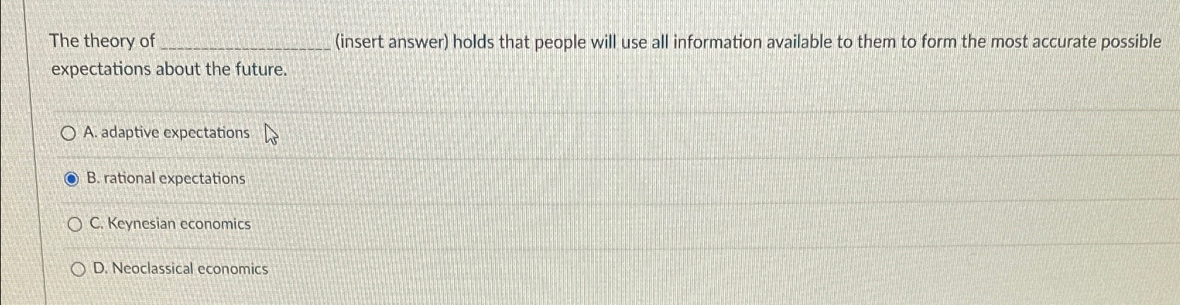Solved The theory of (insert answer) ﻿holds that people will | Chegg.com