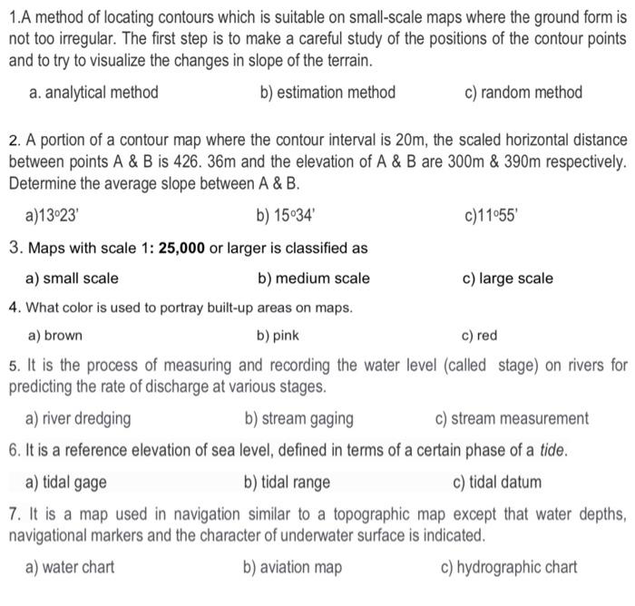 solved-1-a-method-of-locating-contours-which-is-suitable-on-chegg