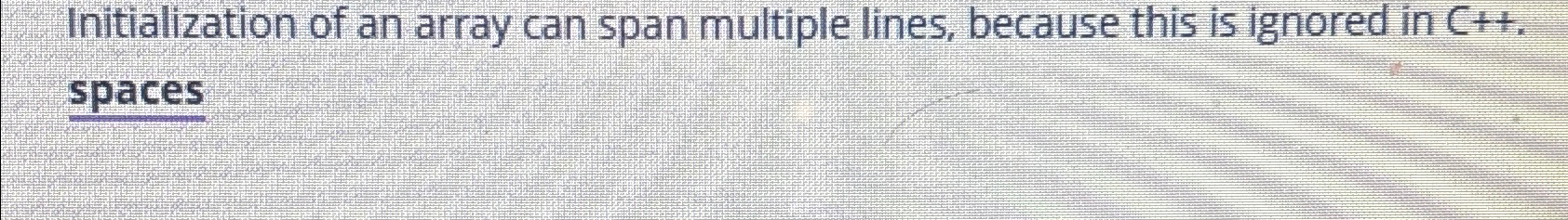 Solved Initialization of an array can span multiple lines, | Chegg.com
