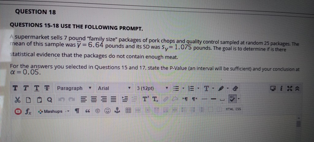 Solved QUESTION 18 QUESTIONS 15-18 USE THE FOLLOWING PROMPT. | Chegg.com