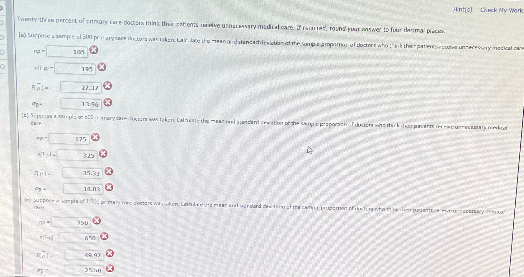 Solved Hint(s) ﻿Check My WorkTwenty-three percent of primary | Chegg.com
