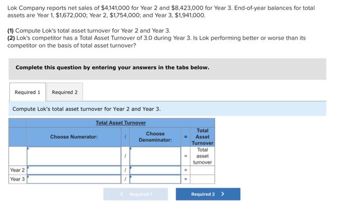 Solved Lok Company reports net sales of $4,141,000 for Year | Chegg.com