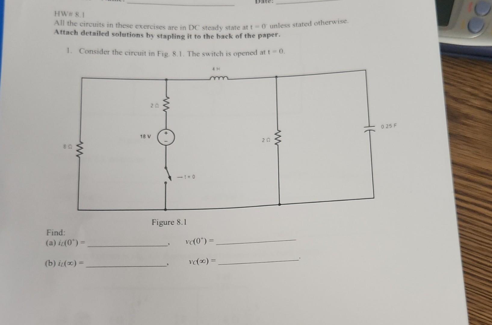Solved HW#8.1 All the circuits in these exercises are in DC | Chegg.com