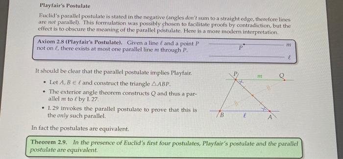 Solved 4. (a) State the negation of Playfair's postulate. | Chegg.com