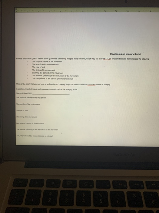 Developing an Imagery Script Homes and which they | Chegg.com