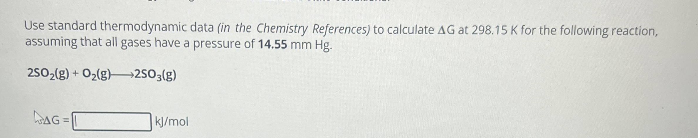 Solved Use standard thermodynamic data (in the Chemistry | Chegg.com