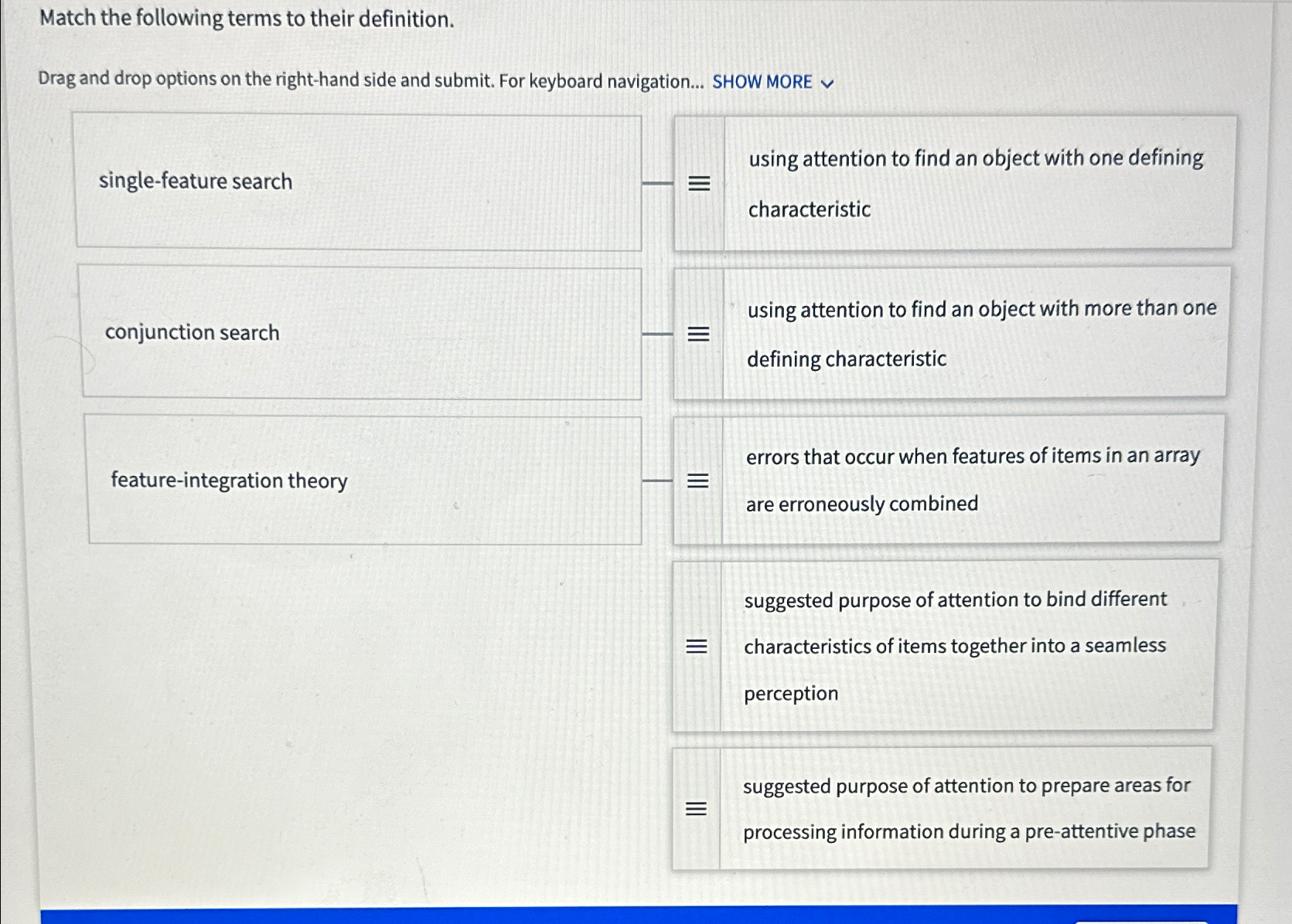 Solved Match the following terms to their definition.Drag | Chegg.com