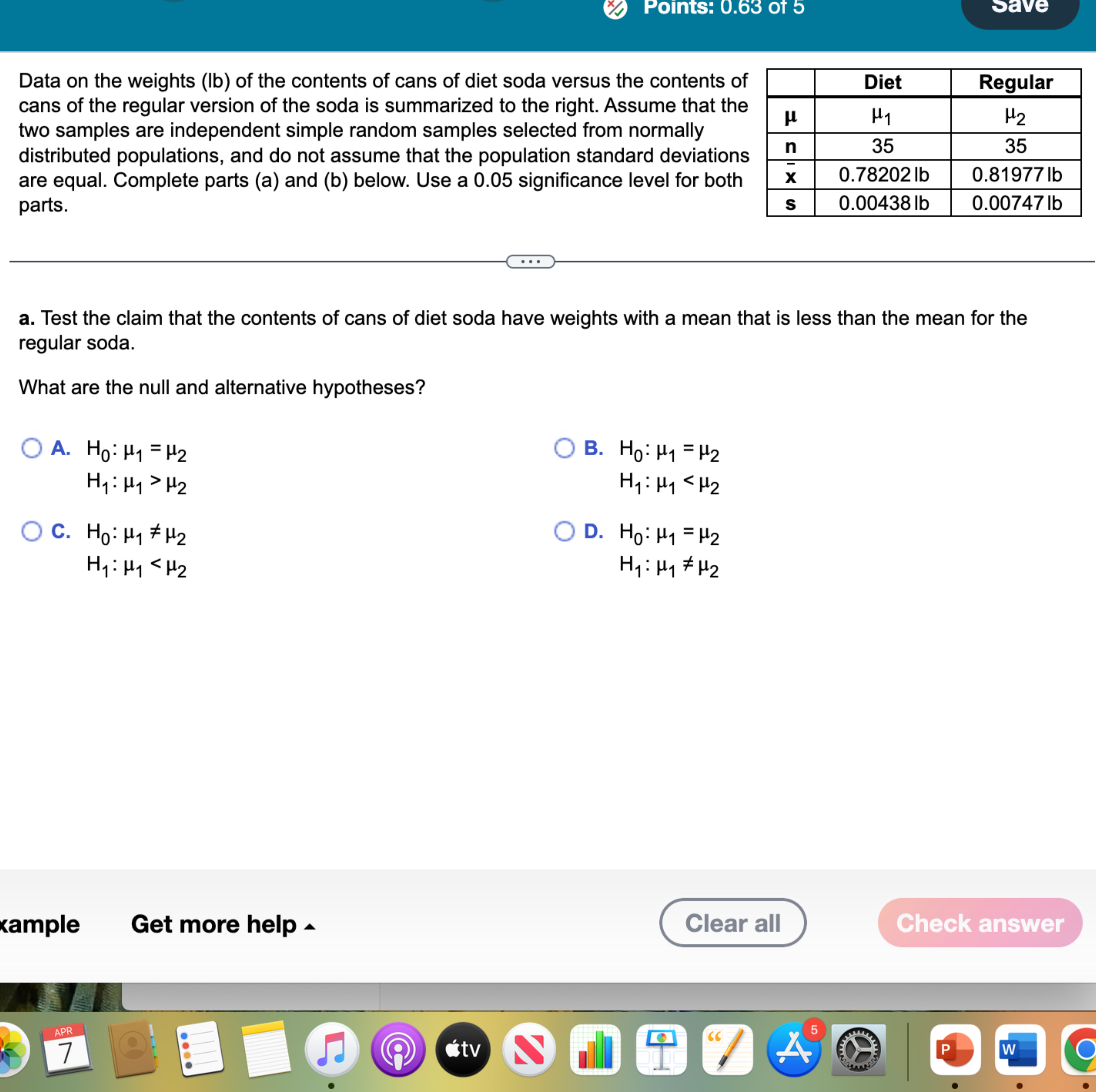 Solved need to find the test statistic, p value, and the | Chegg.com