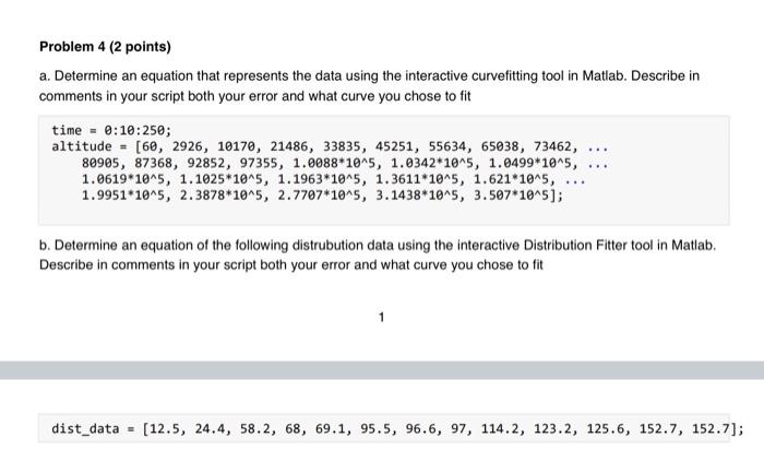 Solved Problem 4 (2 points) a. Determine an equation that | Chegg.com