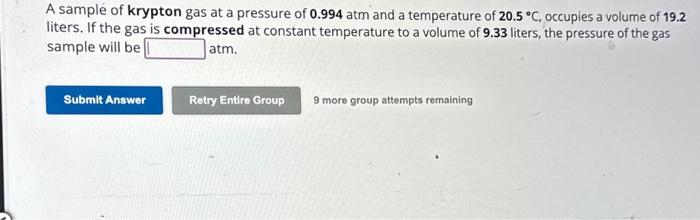 Solved A sample of methane gas at a pressure of 1.15atm and | Chegg.com
