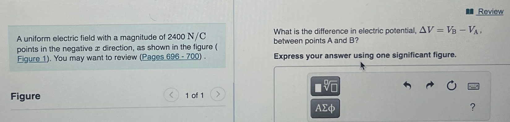 Solved ReviewA uniform electric field with a magnitude of | Chegg.com