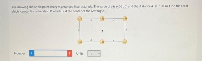 Solved The drawing shows six point charges arranged in a | Chegg.com