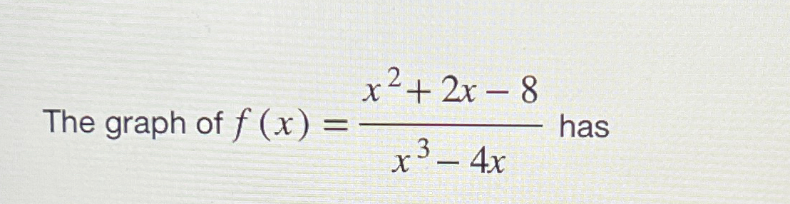 Solved The graph of f(x)=x2+2x-8x3-4x ﻿has How many | Chegg.com