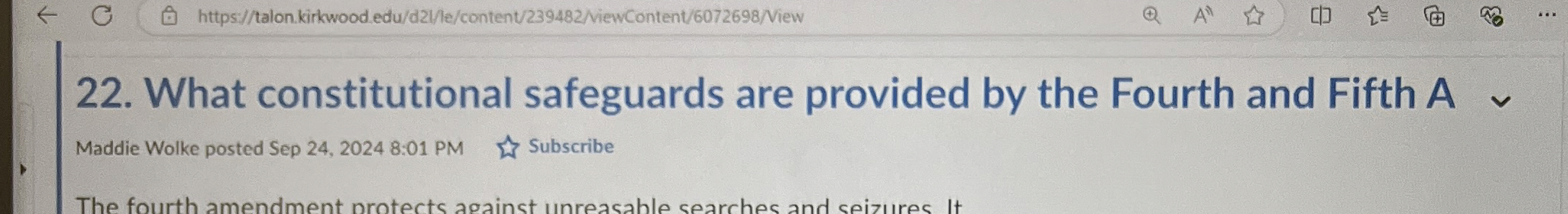 Solved What constitutional safeguards are provided by the | Chegg.com