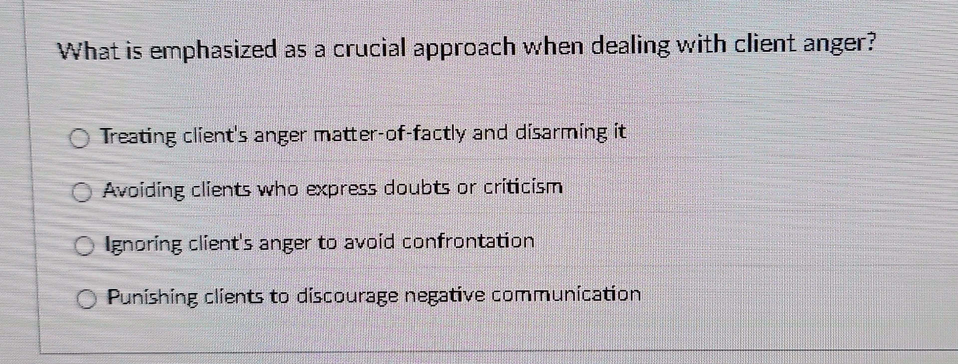 Solved What is emphasized as a crucial approach when dealing | Chegg.com