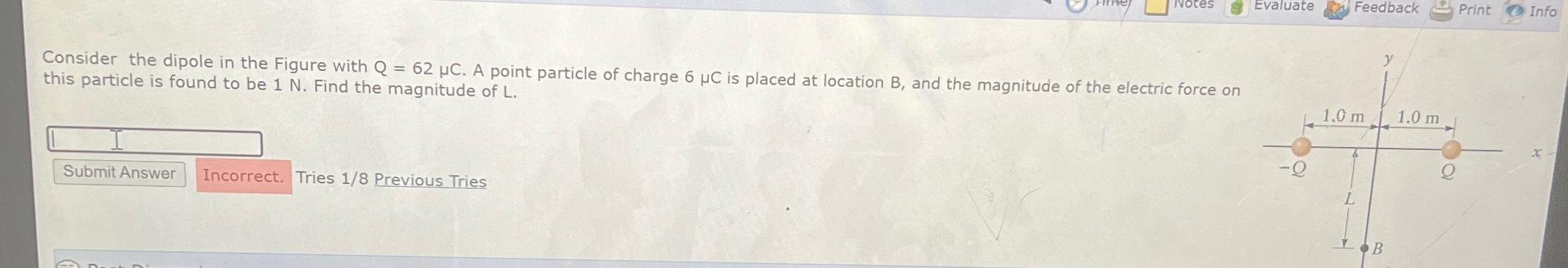 Solved Consider the dipole in the Figure with Q=62μC. ﻿A | Chegg.com