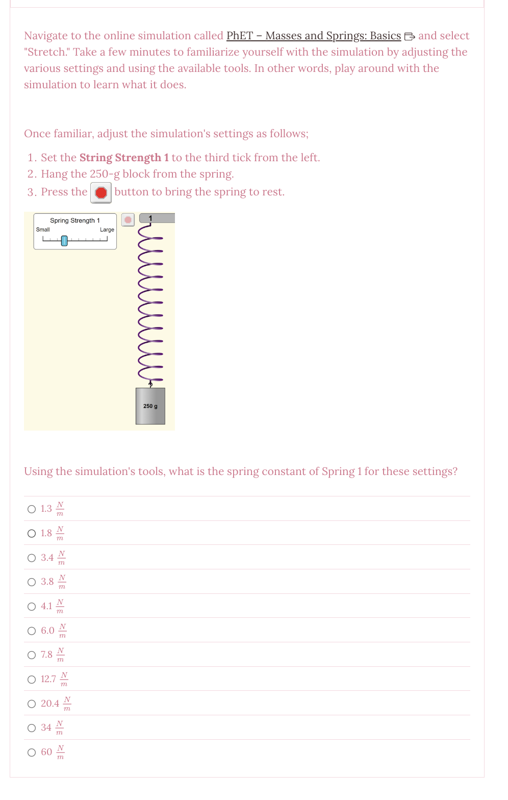 Solved Navigate to the online simulation called PhET - | Chegg.com