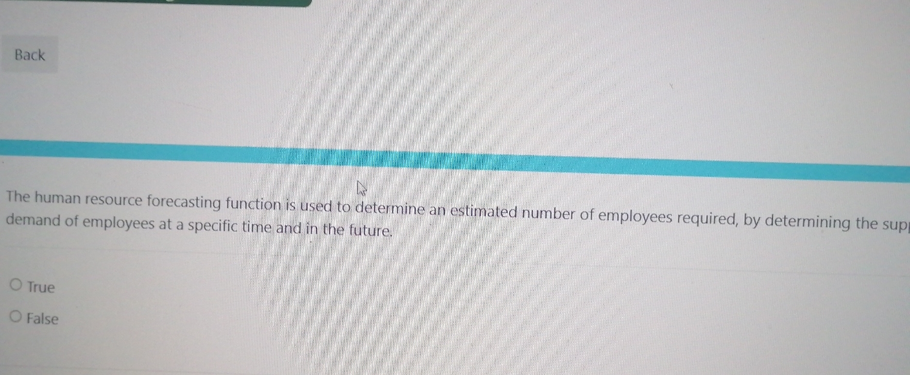 Solved The human resource forecasting function is used to | Chegg.com