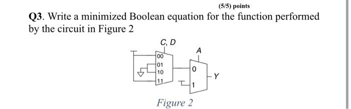 Solved Q3. Write a minimized Boolean equation for the | Chegg.com