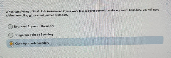 Solved When completing a Shock Risk Assessment, if your work | Chegg.com