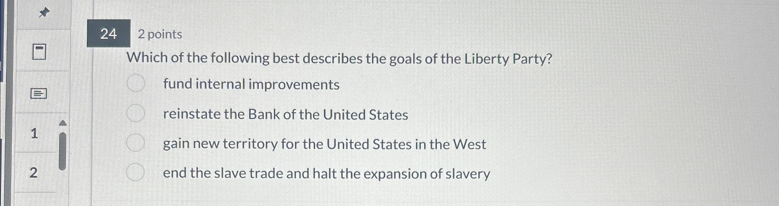 Solved 242 ﻿pointsWhich of the following best describes the | Chegg.com