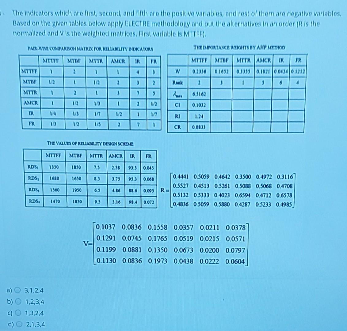 Solved The indicators which are first, second, and nnth are | Chegg.com
