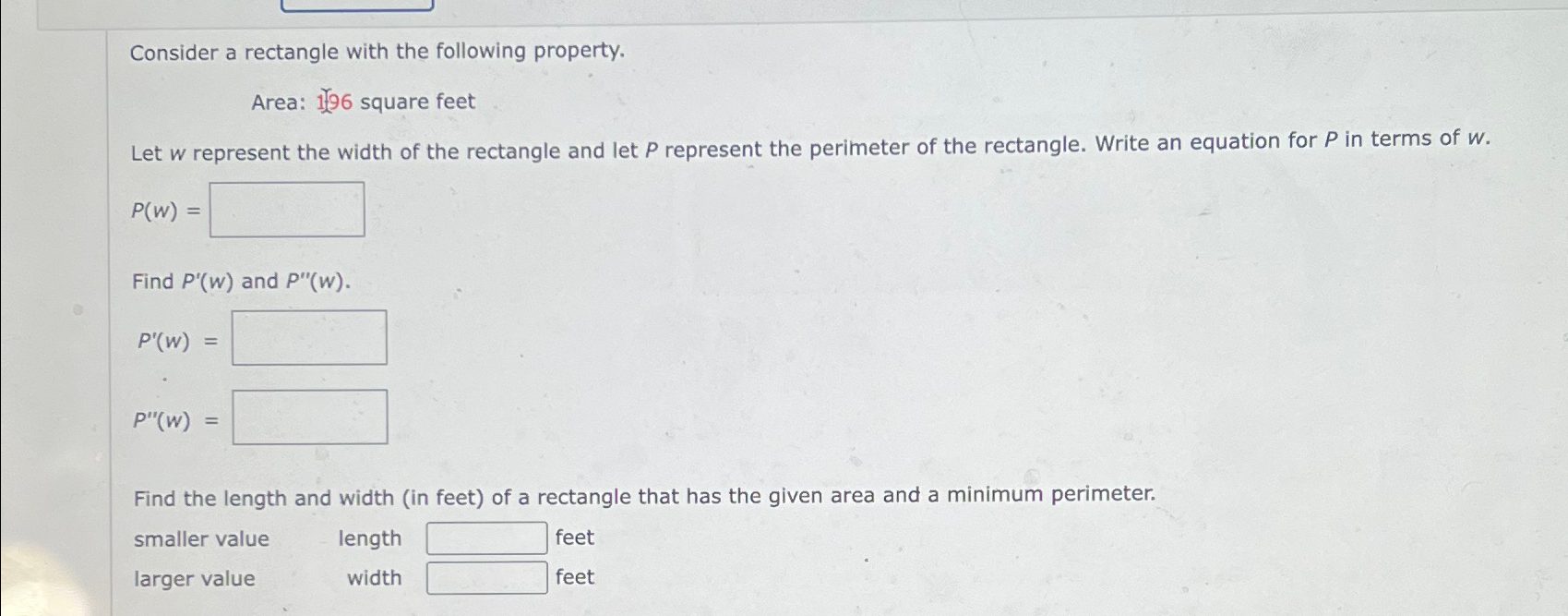 Solved Consider a rectangle with the following | Chegg.com