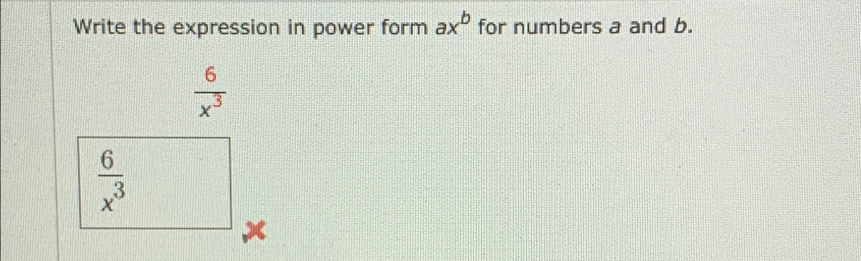 Solved Write the expression in power form axb ﻿for numbers a | Chegg.com