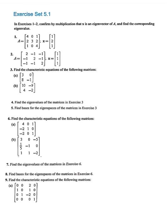 Solved Exercise Set 5.1 In Exercises 1-2, confirm by | Chegg.com