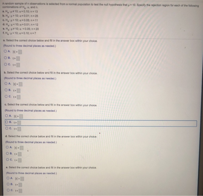 Solved A Random Sample Of N Observations Is Selected From A