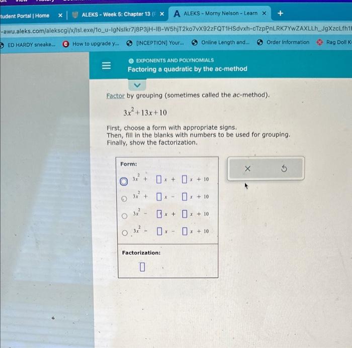 Solved Factor by grouping (sometimes called the ac-method). | Chegg.com
