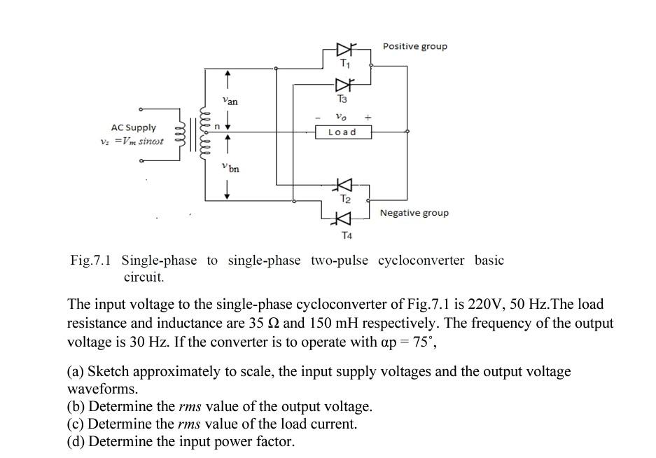 Solved Fig.7.1 Single-phase to single-phase two-pulse | Chegg.com