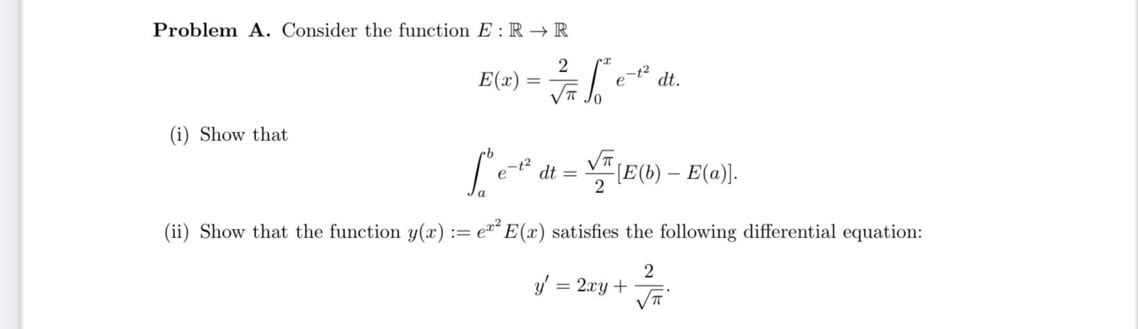 Solved Problem A. ﻿Consider the function | Chegg.com