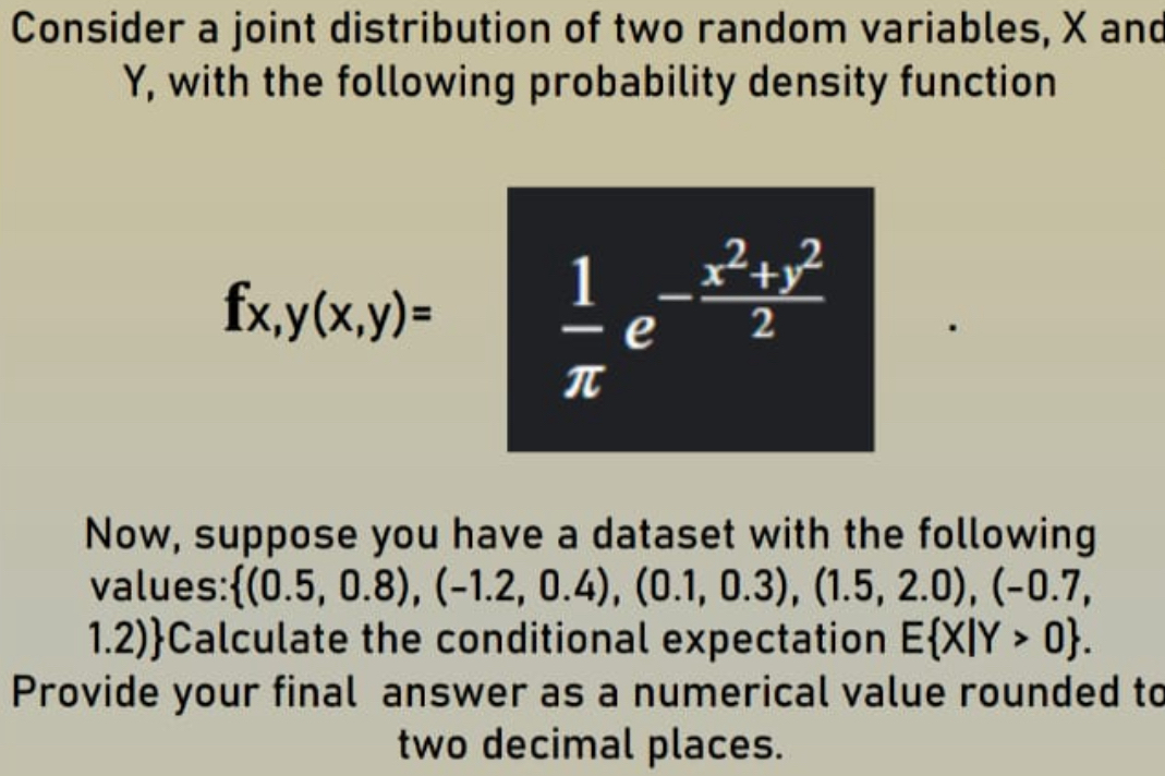 Consider a joint distribution of two random | Chegg.com