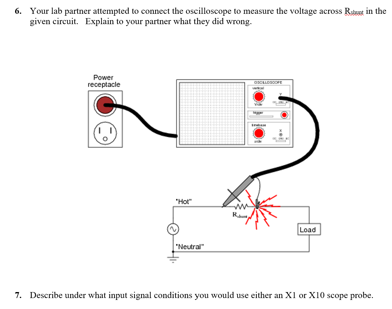 Solved Your lab partner attempted to connect the | Chegg.com