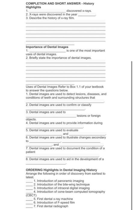 Solved RADIOGRAPHY WORKBOOK EXERCISES - Chapter 1 Radiation | Chegg.com