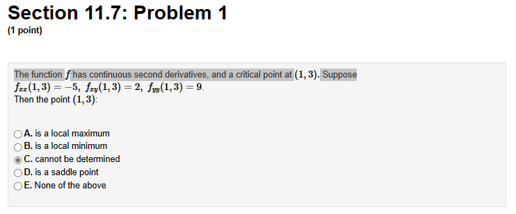 Solved The function f has continuous second derivatives, and | Chegg.com
