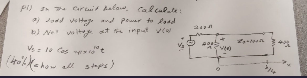 Solved pl) ﻿In the circuit below. Calculate:a) ﻿Lood voltage | Chegg.com