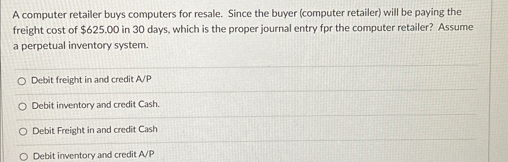 Solved A computer retailer buys computers for resale. Since | Chegg.com