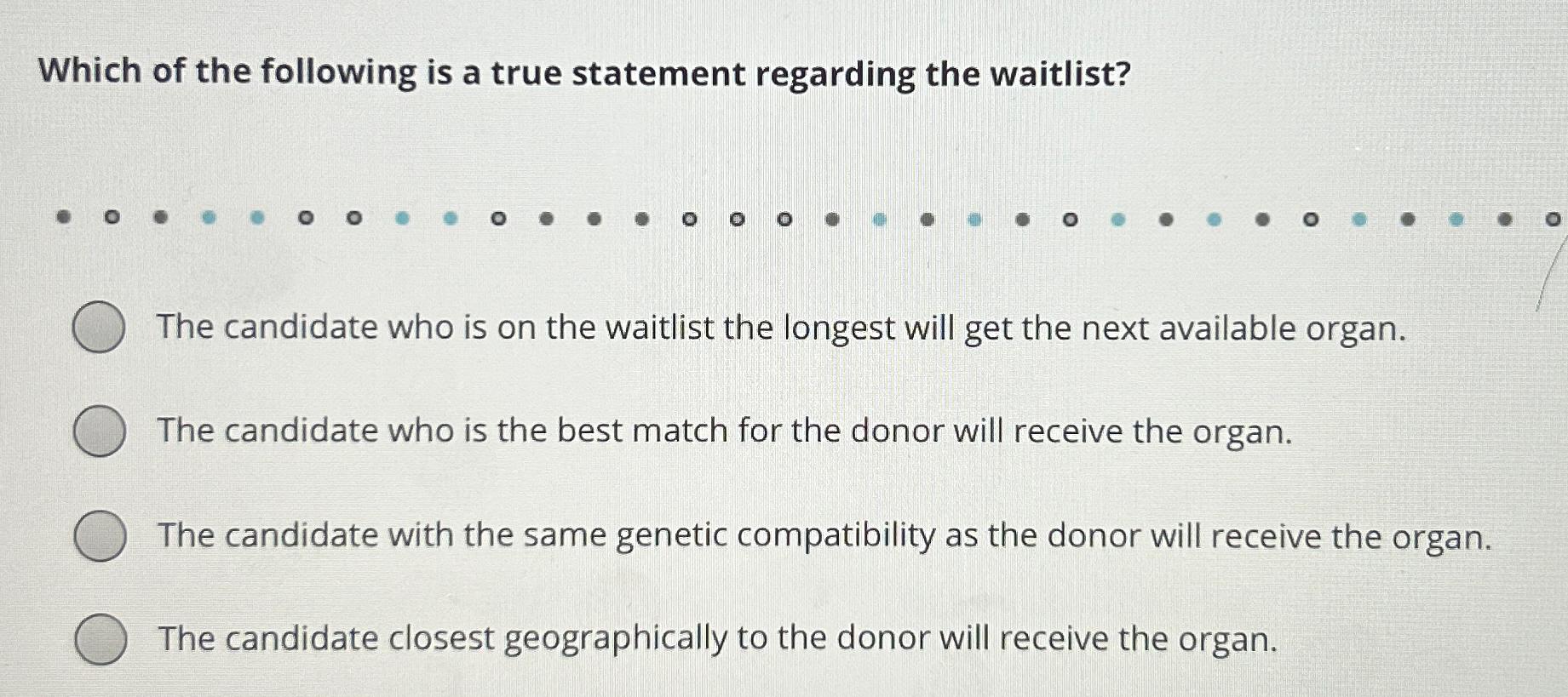 Solved Which of the following is a true statement regarding | Chegg.com